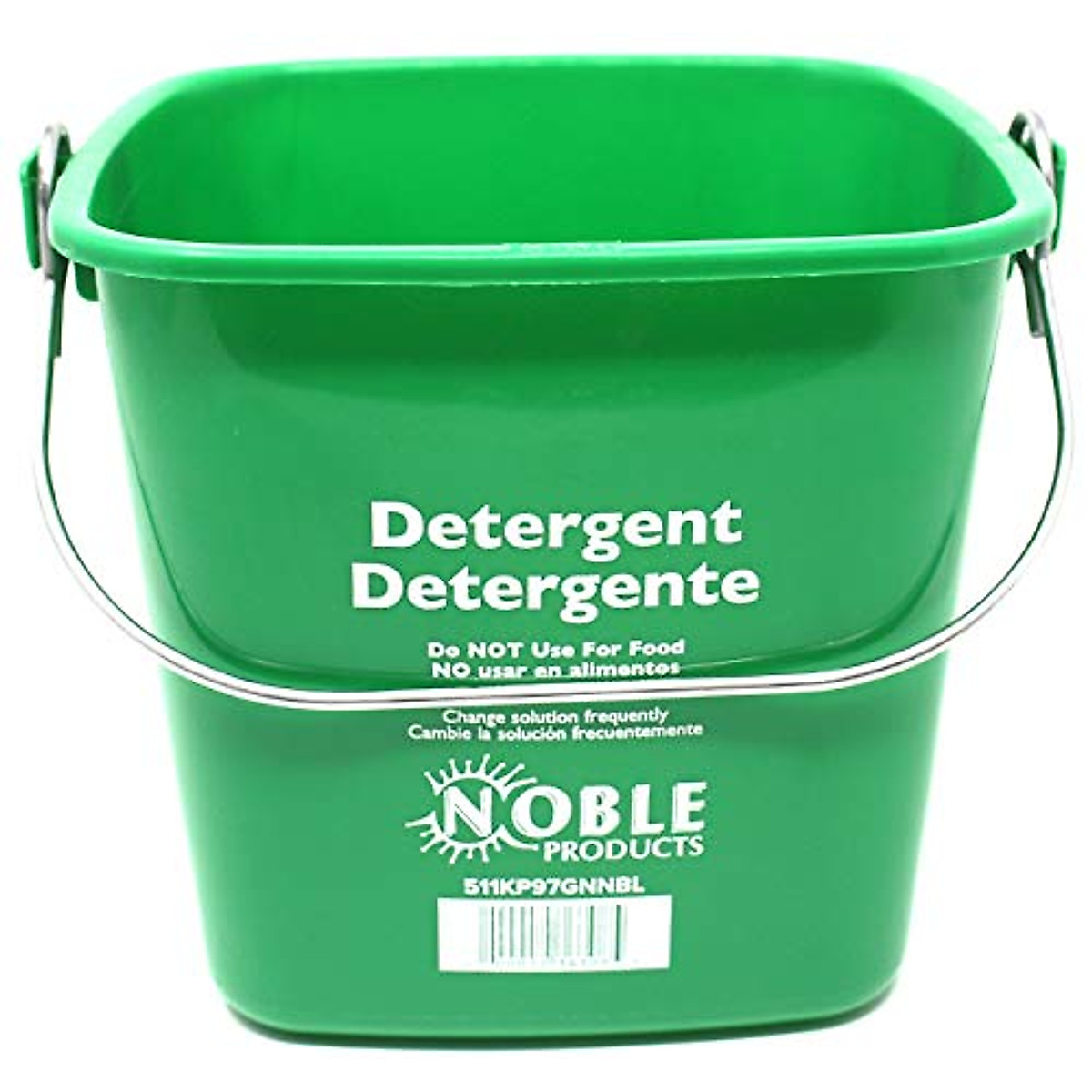 Noble Products KP97RDNBL/KP97GNNBL Square Pail for Cleaning, Detergent and Sanitizing, 3quart, Small, Red and Green, Set of 2
