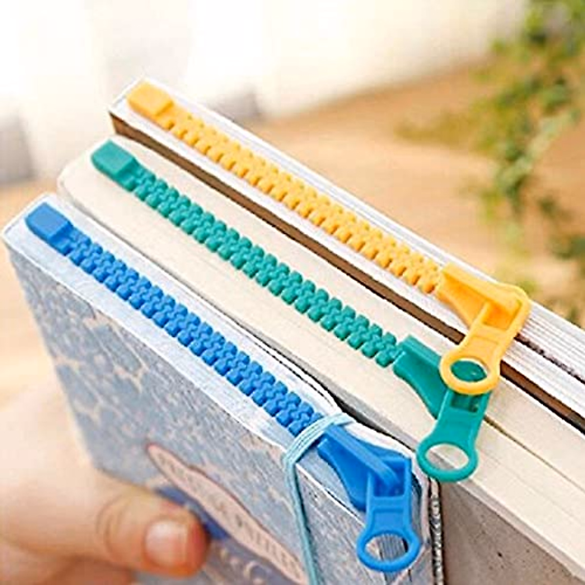 Katartizo Cute Zipper Funny Bookmarks for Book Lovers, Cool Lovely Bookmakers for Women/Men/Kids (Green)