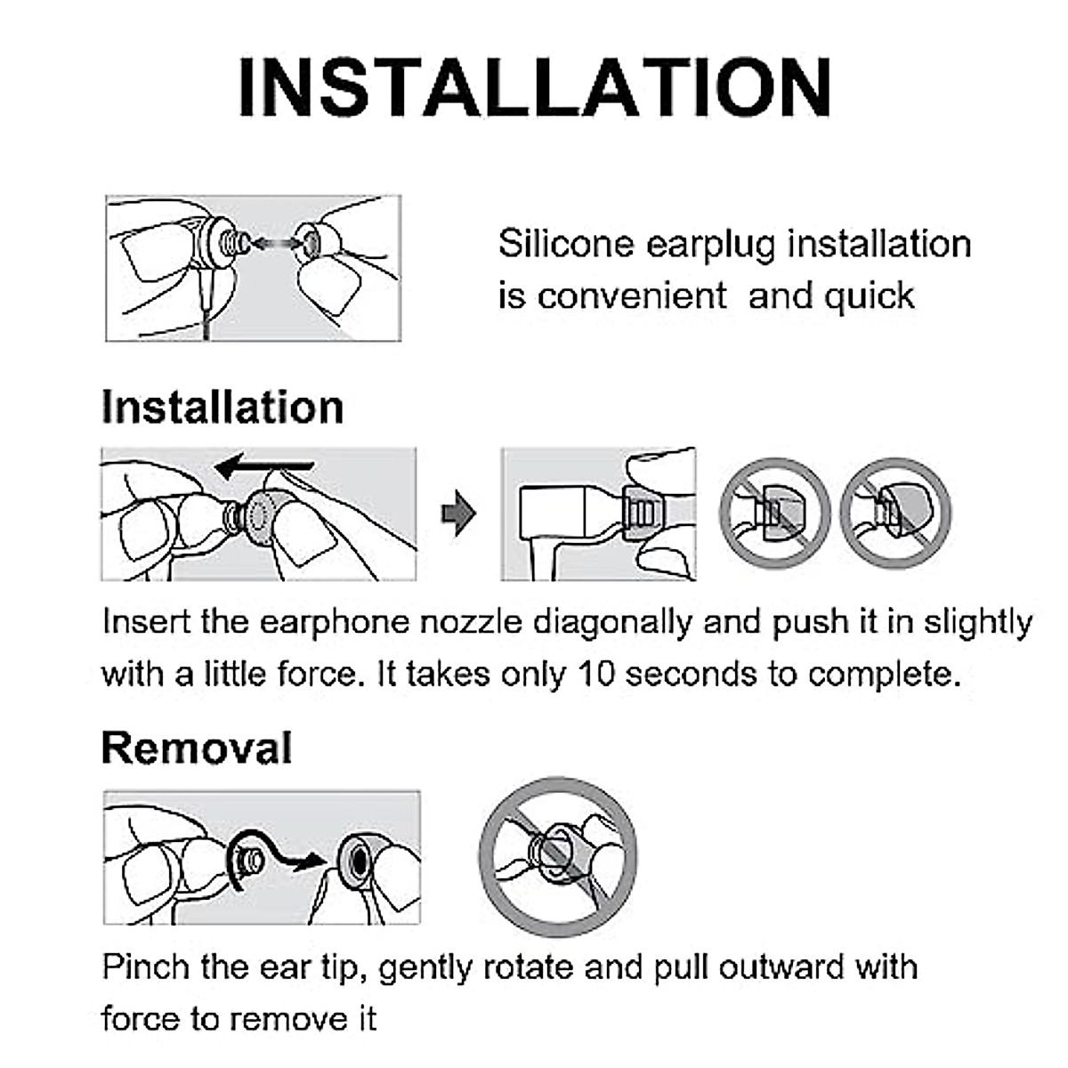 Aiivioll 6 Pack Silicone Ear Tips for Beats Fit Pro/Studio Buds/Studio Buds+ in Ear Tips Replacement Ear Tips S/M/L (Dark Gray)