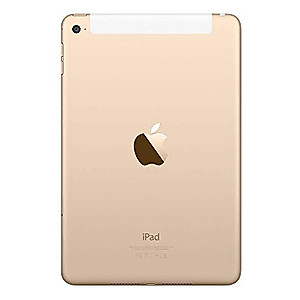 Apple iPad Mini 4 (128GB, Wi-Fi + Cellular, Gold) (Renewed)