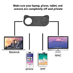 Y-BOX Computer Camera Cover Webcam Cover 0.024inch Ultra Thin for Laptop, Computer, Smartphone, Protect Your Privacy and Security, Strong Adhensive (3pack)