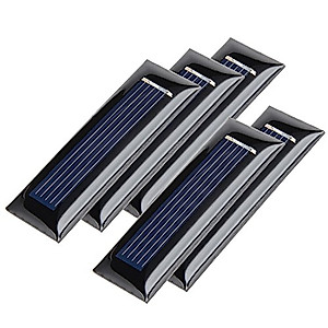 uxcell 5Pcs 0.5V 80mA Poly Mini Solar Cell Panel Module DIY for Phone Light Toys Charger 50mm x 17mm