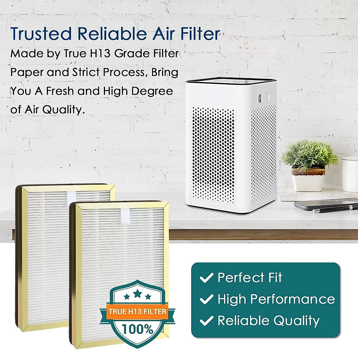 Filtmonster Upgraded MA-25 H13 True HEPA Replacement Filter for MA-25 Air Purifier，3-in-1 True HEPA, Activated Carbon and Pre-Filter（2 Set）