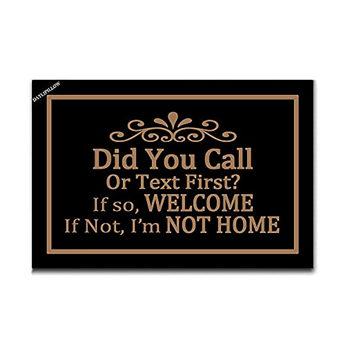 DAYLIPILLOW Did You Call or Text First Doormat - Welcome Mat Did You Call First Doormat Funny Floor Door Mat Area Rug Entrance Mats Housewarming Gift 23.6" x 15.7"