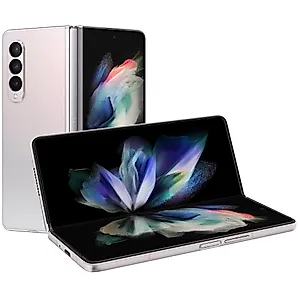 SAMSUNG Galaxy Z Fold 3 5G US Version, 256GB, Phantom Silver - Unlocked (Renewed)