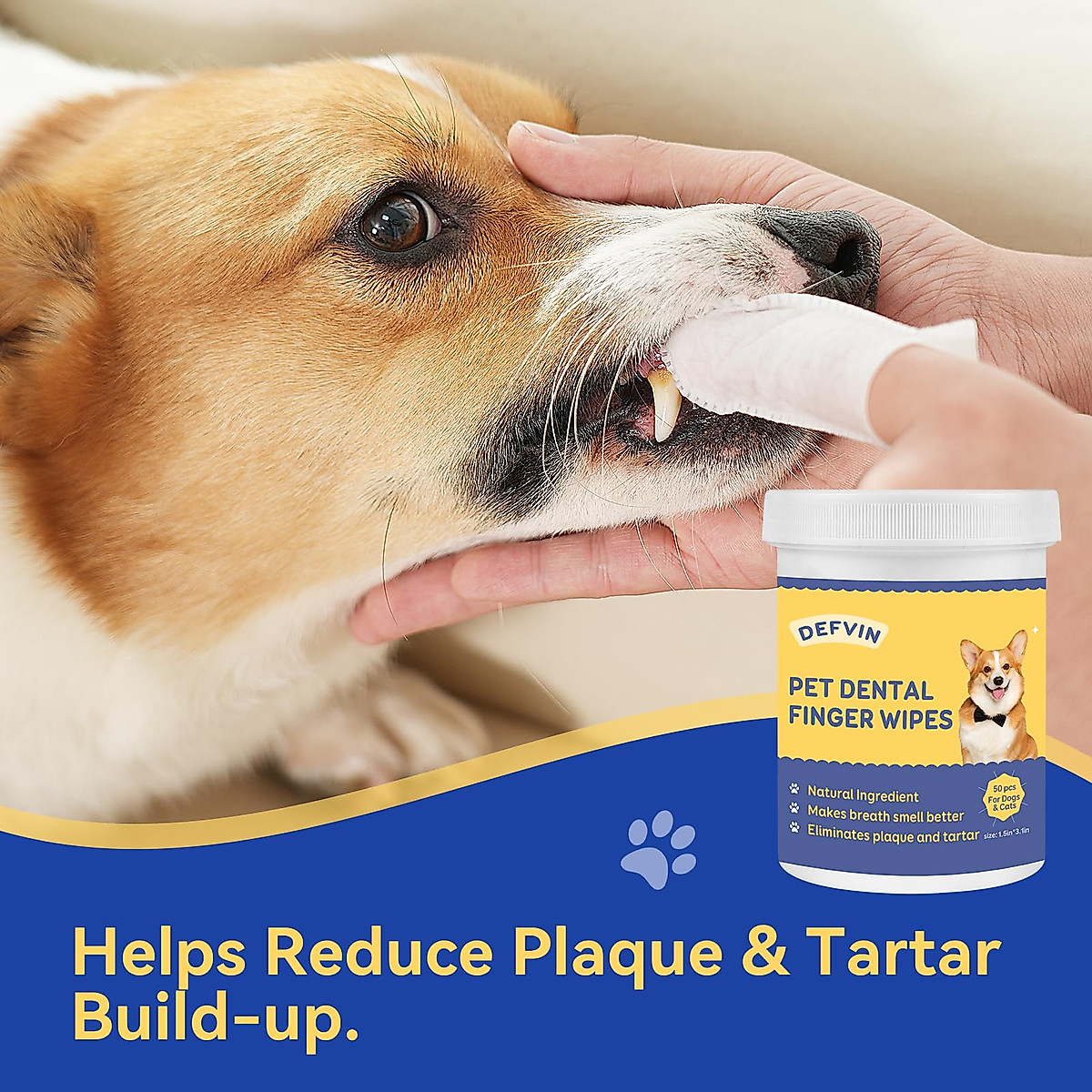 Pet Health Care Kit for Dogs & Cats - Includes Paw Cleaner, Eyes & Ear Wipes, Teeth Cleaning Wipes - Provide a Deep Clean Safe, Gently Remove Tear Stain, Remove Plaque and Tartar