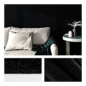 FunStick Self Adhesive Felt Fabric for Crafts 15.8"x78.8" Black Velvet Fabric Roll Soft Velvet Drawer Liners for Dresser Jewelry Box Black Felt Sheets Black Peel and Stick Wallpaper for Cabinets Shelf