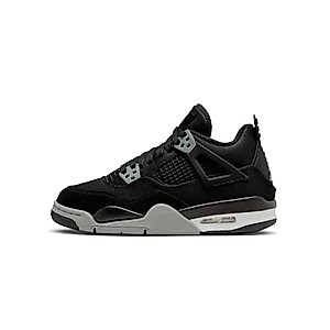 Jordan Youth Air 4 GS DV0553 006 Black Canvas - Size 4.5Y