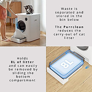 INSTACHEW Purrclean Automatic Self Cleaning Cat Litter Box, Smart App Enabled Litter Box, Large Capacity for Multiple Cats, Secure and Odorless (Purrclean)