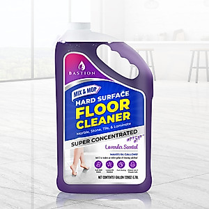 Surface Floor Cleaner Concentrate - Marble, Stone, Tile, Vinyl, Laminate, Linoleum - Multi-use - Super-Concentrated - Safe & Gentle - Removes Dirt, Stains, Odors - Lavender Scent - 1 Gallon (128 oz.)