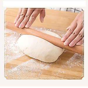 ccHuDE 2 Pcs Solid Wood Rolling Pin Hand Dumpling Rolling Pin Wooden Pizza Roll Pin Dough Roller Baking Tool