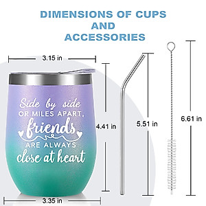 NOWWISH Gifts for Best Friends Women, Friendship Gifts for Women Friends, Unique Birthday Gifts for Friends Female, BFF, Besties, 12oz Tumbler with Keychain