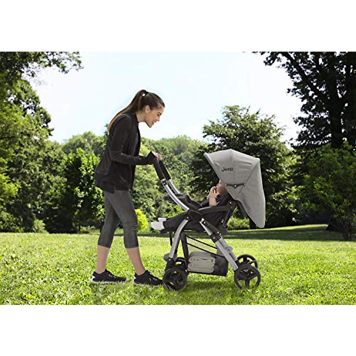 Jeep Unlimited Reversible Handle Stroller, Grey Tweed
