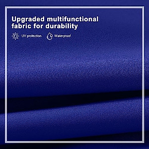 ABCCANOPY Solar Led Patio Umbrellas 3-Tiers 11FT (Blue)