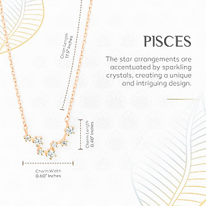 Morf Jewelry Zodiac Necklace - Handmade Star Sign Astrology Necklace with Adjustable Length - Constellation Zodiac Necklace for Women - Stylish Star Necklaces