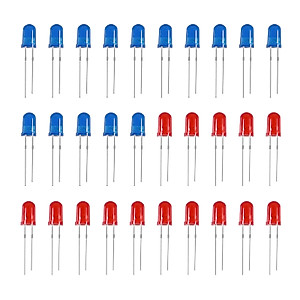 DORHEA 3 Set LED Flashing Lights Practice Board - NE555 CD4017 IC Kits - Red Blue Dual-Color DIY Kit - Strobe Electronic Suit Flashing Lights Components