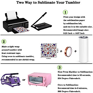 Maucircol 50 Pack Sublimation Tumblers Bulk, 20 oz Skinny Straight Sublimation Tumbler Blank, Stainless Steel Sublimation Cups with Lid and Straw, Shrink Wrap, Sublimation Paper, Individually Boxed