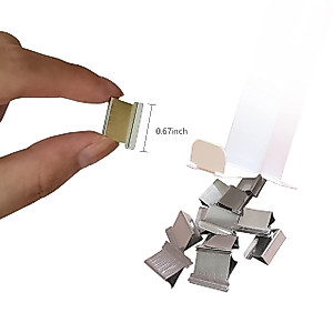 Wonderbooom 2 Pack Portable Handheld Paper Clam Clip Dispenser Large Size with 50 Stainless Steel Metal Refill Clips,Fast Paper Clipper for Desk Document Office Home School