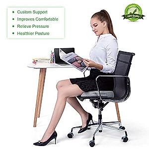 OVEYNERSIN Seat Cushion for Office Chair - Desk Back Pillow Support Memory Foam Car Cushions Coccyx Orthopedic Hip Sciatica Pain Pad Computer Accessories for Women Men