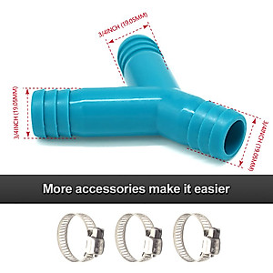 Marine Bilge Pump Hose 3/4 Inch Plumbing Kit, 3/4 Inch 3-Way Y Barbed Fitting