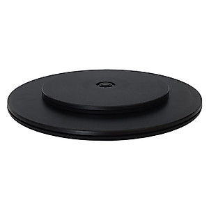 TamBee 8 inch Lazy Susan Turntable Organizer Acrylic for Spice Rack Table Cake Kitchen Pantry Decorating Black