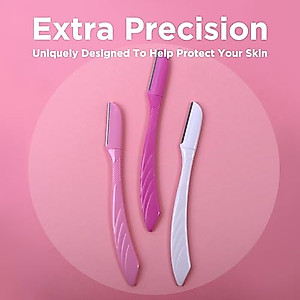 WILKINSON SWORD - Intuition Eyebrow Shaper | Facial Hair Remover and Trimmer | Exfoliating Dermaplaning Tool | 3 x Disposable Razors