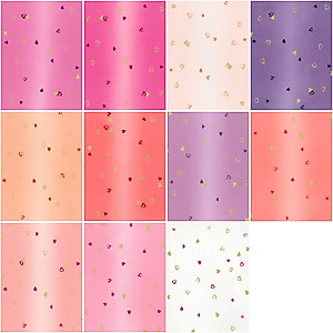 Moda Fabrics I Heart Ombre Metallic Jelly Roll by V and Co. Vanessa Christenson 10875JRM