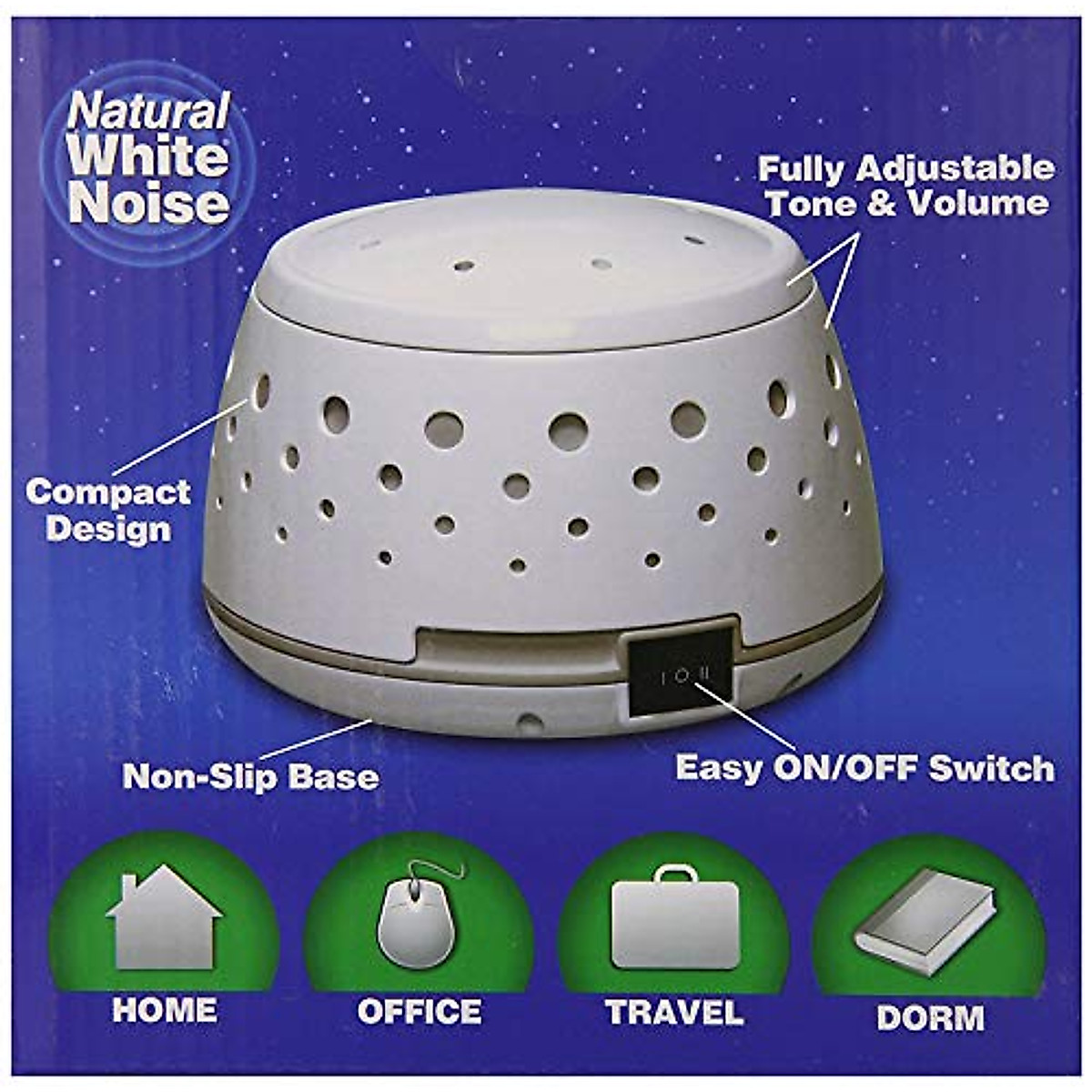 White Noise Sound Machine - Real Fan Sleep Aid, Noise Cancelling for Office Privacy, Home, Baby & Adults - Portable, Travel Friendly Sleep Machine