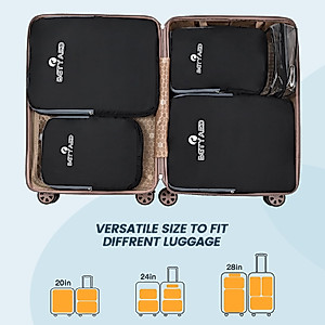 7 Set Travel Packing Organizers Compression Cubes for Suitcases Storage Bags for Compression Carry-on Easy Organizing of Travel Essentials BGTYAED