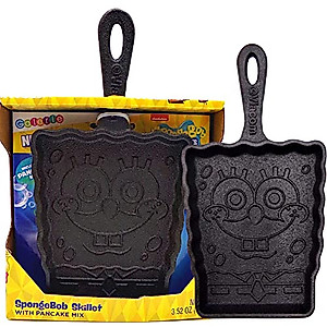 Galerie SpongeBob Squarepants Pancake Skillet with Mix, Gifts for Men Women and Kids, 3.52 Ounces