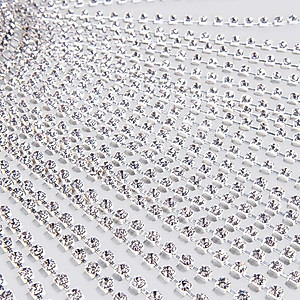 Earent Tassel Rhinestone Cap Headpiece Silver Crystal Head Chain Roaring 1920s Hair Accessories Belly Dance Party Cap Headpieces Bridal Head Jewelry for Women(A-Silver tassel)