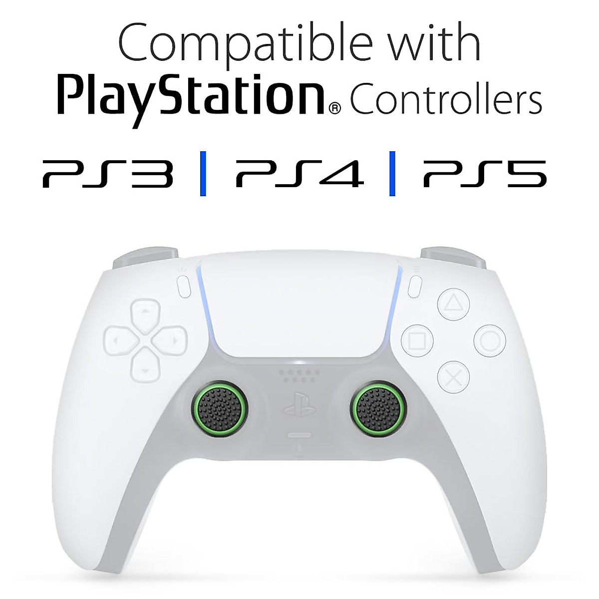 Fosmon [Set of 8] Analog Stick Joystick Controller Performance Thumb Grips for PS4 | PS3 | Xbox ONE, ONE X, ONE S, 360 | Wii U compatible with Nintendo Switch Pro - Black & Green (Set of 8)