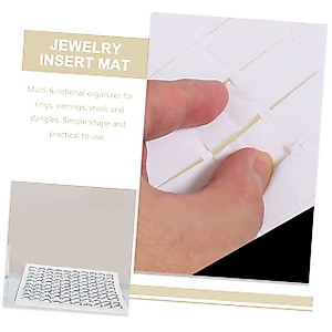 Abaodam 5pcs storage box sponge pad ring display pad black foam ring insert jewelry insert display mats foam insert display trays trinket tray Ear Stud Sponge Insert white cabinet earrings