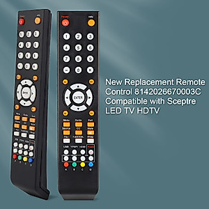 Universal Replace Remote Control 8142026670003C Fit for All Most Sceptre TV LED HDTV LCD Remote