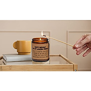 Happy Birthday Gifts Candle for Friend Funny Gift Candle for Men Women Partner BFF Coworker (Friend-BR)