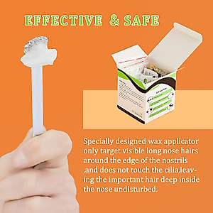 ViiLife Nose Wax Kit Nose Hair Removal with 20 Nose Wax Applicator Sticks Nose Hair Remover Kit Nose Hair Waxing Kit for Men and Women 10-20 Times Usage
