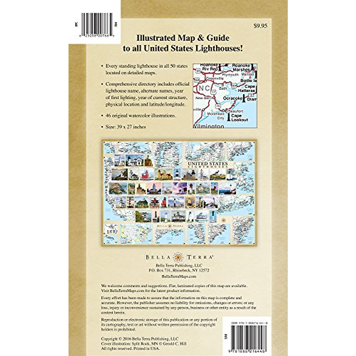 United States Lighthouses: Illustrated Map & Guide