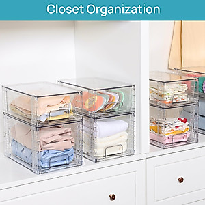 Vtopmart 4 Pack Large and 2 Pack 12''W Stackable Storage Drawers