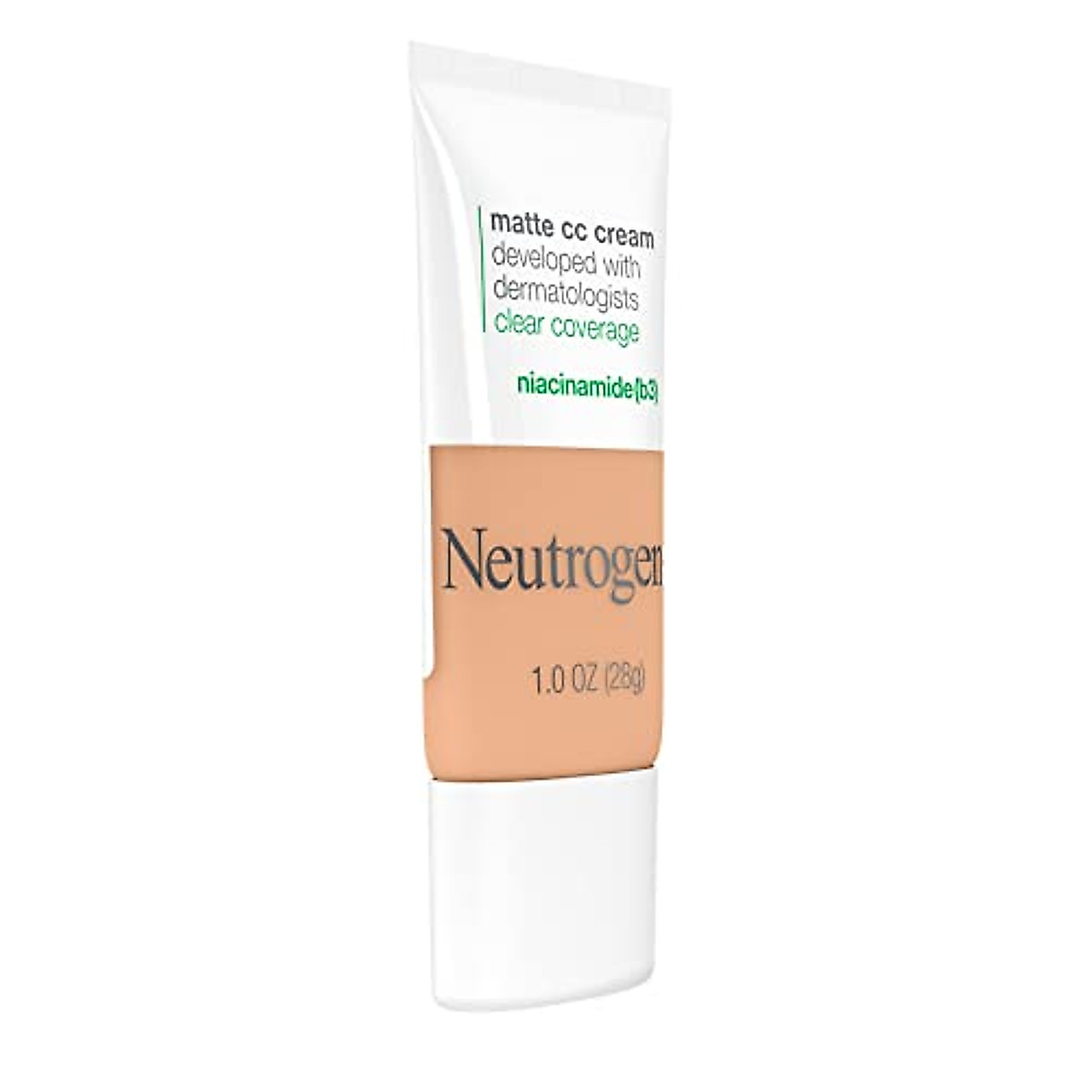 Neutrogena Clear Coverage Flawless Matte CC Cream, Full-Coverage Color Correcting Cream Face Makeup with Niacinamide (b3), Hypoallergenic, Oil Free & Fragrance Free, Butter, 1 oz
