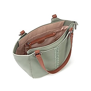 The Sak Womens Bolinas Leather Satchel, Meadow, One Size US