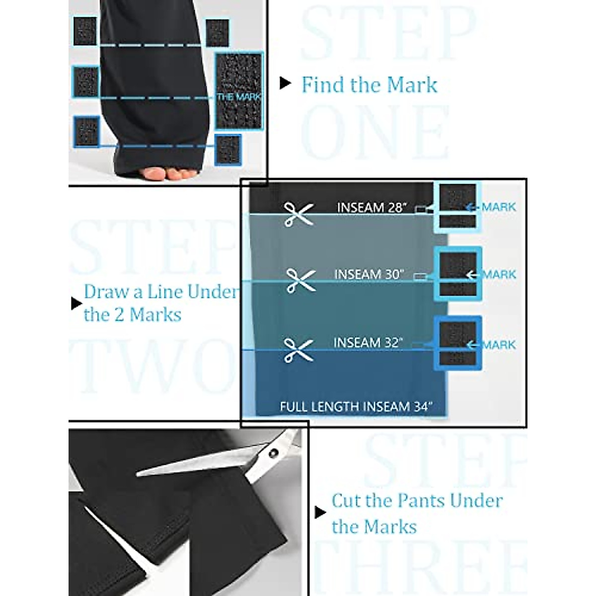 Safort 28" 30" 32" 34" Inseam Regular Tall Bootcut Yoga Pants, 4 Pockets, UPF50+, Black, L