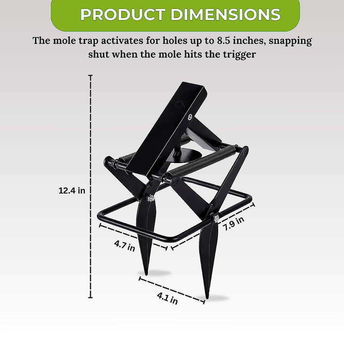 2 PCs Mole Traps Scissor, Reusable Black Galvanized Steel Scissor Trap for Lawns Outdoor Use, Ground Mole Trap Easy to Set Quick Capture Gopher