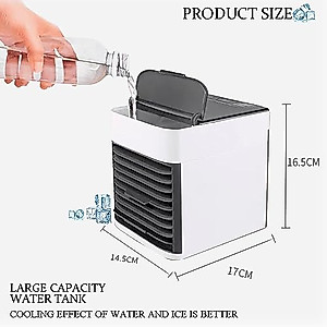 Portable Air Conditioners,USB Air Cooler Quiet Desk Fan,Portable AC Humidifier and Purifier,Portable Air Conditioner Portable for Room,Office,Home,Camping,Travel.