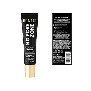 Milani No Pore Zone Mattifying Primer for Makeup (1.0 FlOz.)- Matte Face Primer for Oily Skin