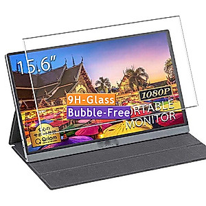 Vaxson Tempered Glass Screen Protector, compatible with YAMAZEN QMM-156 15.6" Visible Area, 9H Film Protector [Not Full Coverage]