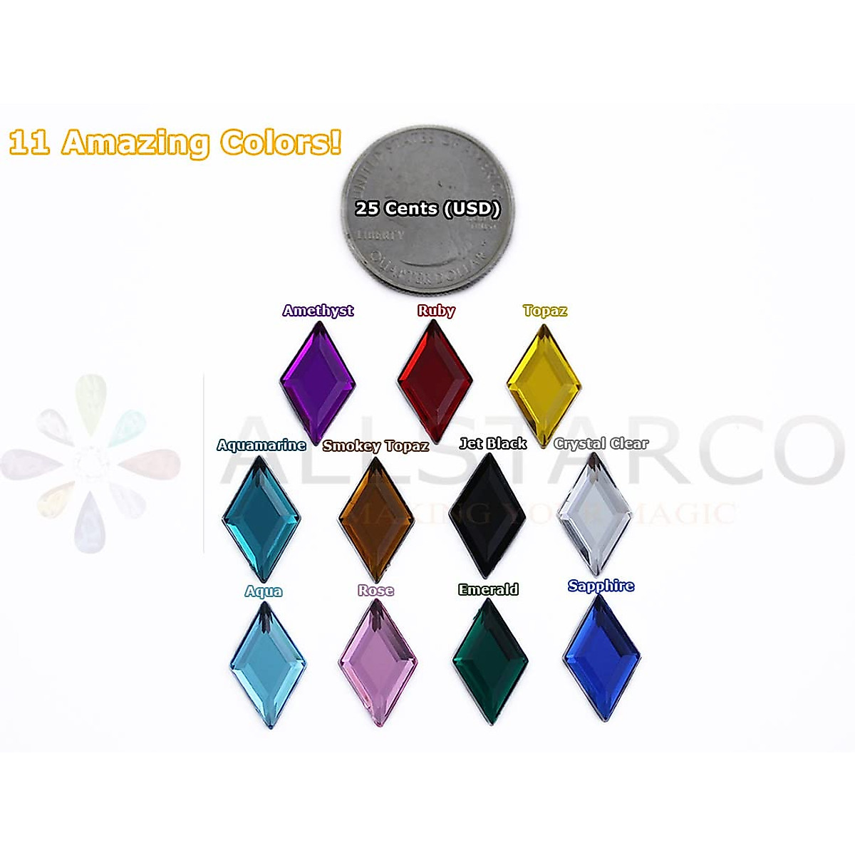 11x18mm Flat Back Diamond Acrylic Rhinestones Plastic Gems for Jewelry Making Costume Jewels Cosplay Embelishments - 35 Pieces (Red Ruby H103)