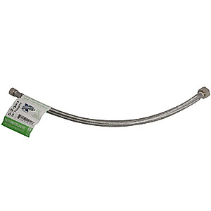 2 Pieces XFITTING 3/8" Comp x 1/2" FNPT Faucet Supply Hose Line, 18" Long, Braided Stainless Steel