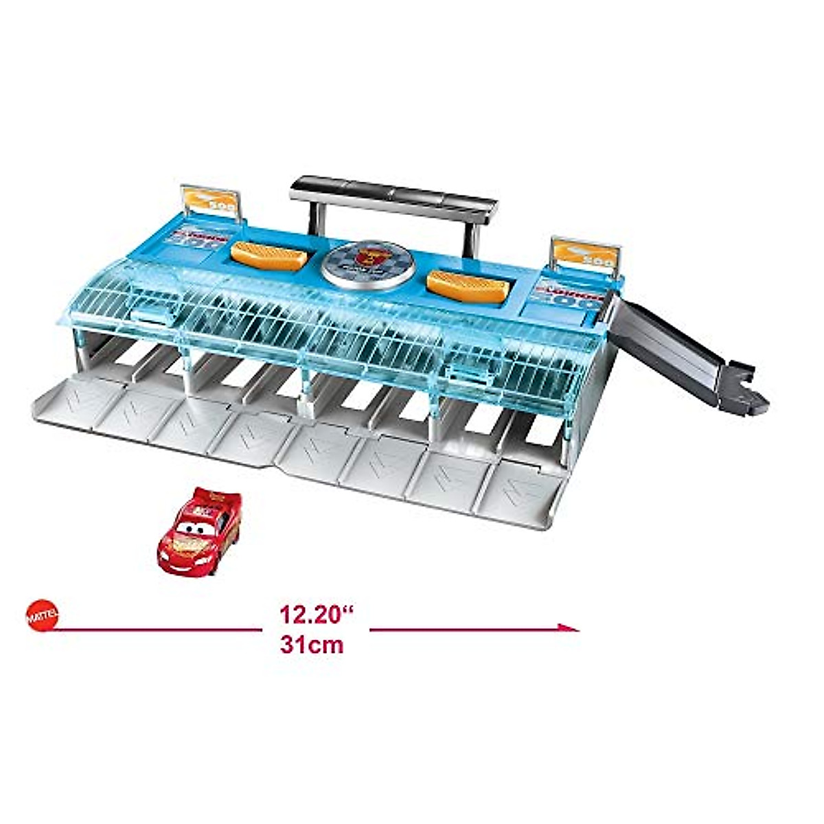 Mattel Disney and Pixar Cars Toys, Ultimate 2-in-1 Launcher & Carry Case with Lightning McQueen Toy Car, Launch 8 Vehicles Together