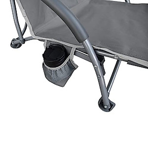 E-Z UP Low Sling Outdoor Folding Chair, Gray