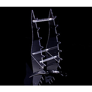 2 Sets Six Layers Heavy Duty acrylic Knife Display Stands,Pocket Knives Cabinet Holder,Hunting Survival Knife Rack